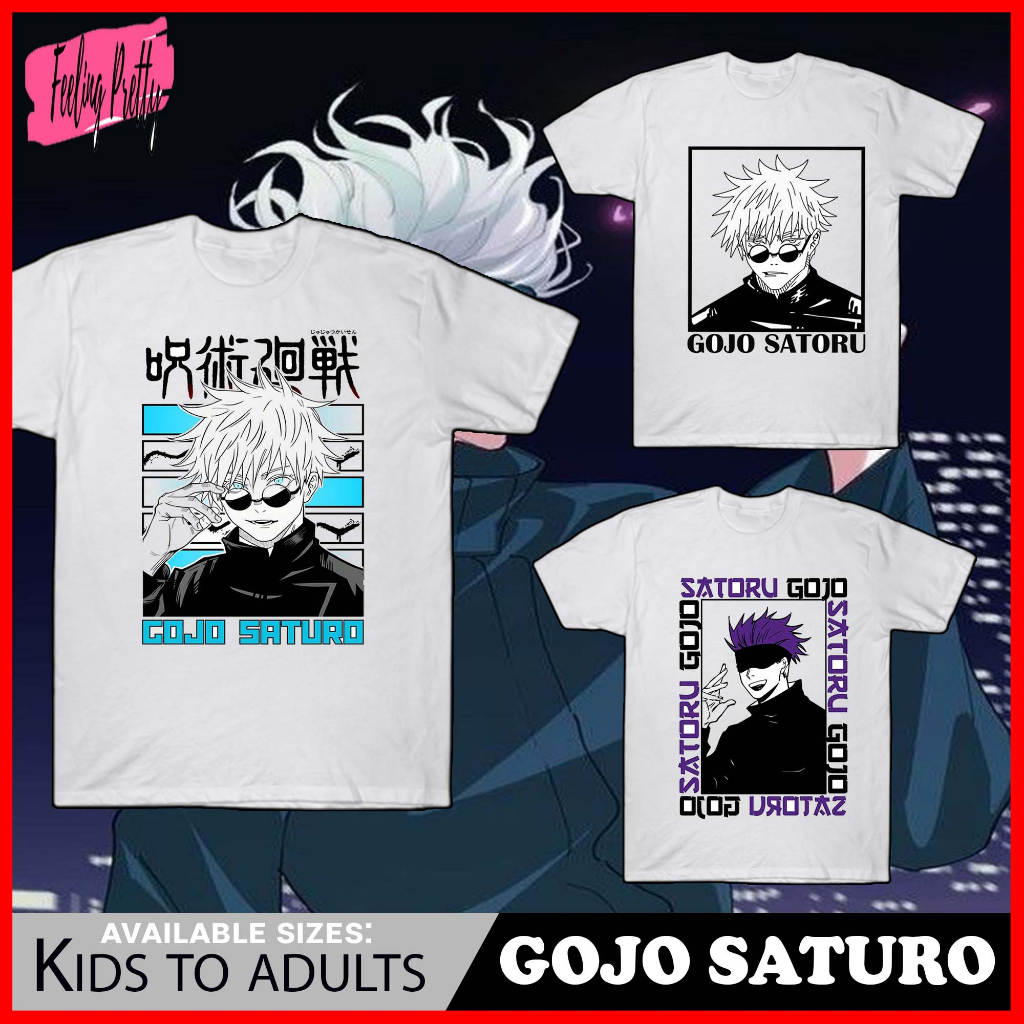 Gojo Saturo Anime Shirt For Kids to Adults Unisex | Shopee Philippines