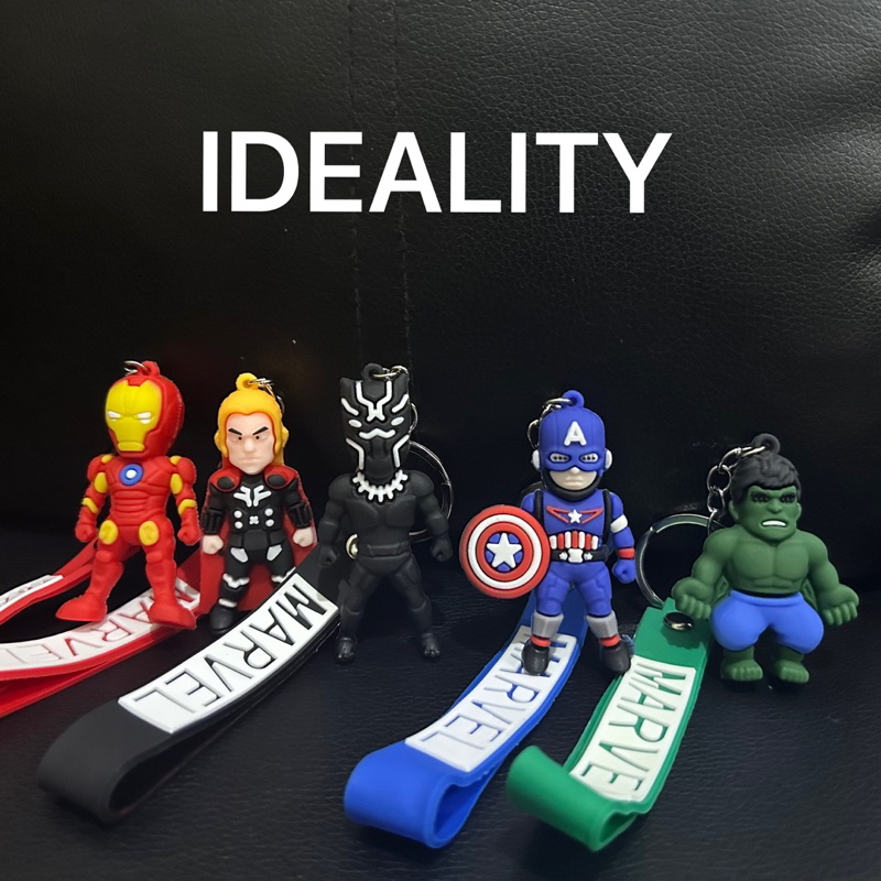 New arrive Cartoon Marvel superhero doll keychain car keychain kids ...
