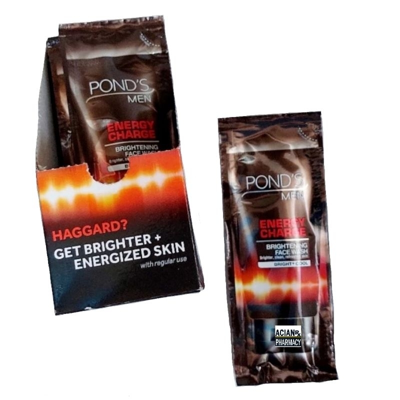 Ponds Men Energy Charge 1 sachet facial wash | Shopee Philippines