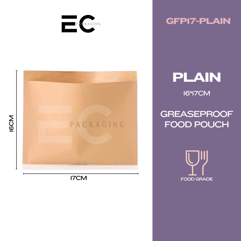 [EC] 100Pcs Greaseproof Paper Bag Pouch Food Wrapper Sandwich Pouch ...