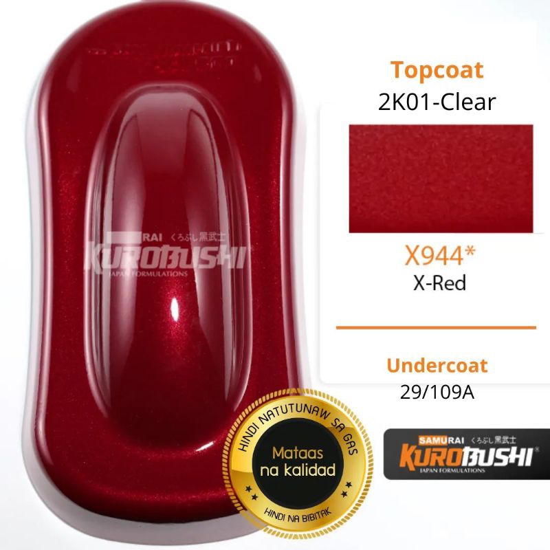 Samurai Paint X-Red (xerallic red) | Shopee Philippines