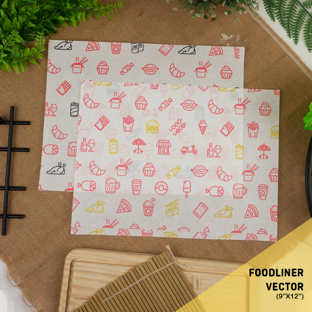 (100 PCS)GENERIC DESIGN FOOD WRAPPER / LINER PAPER GREASEPROOF | Shopee ...