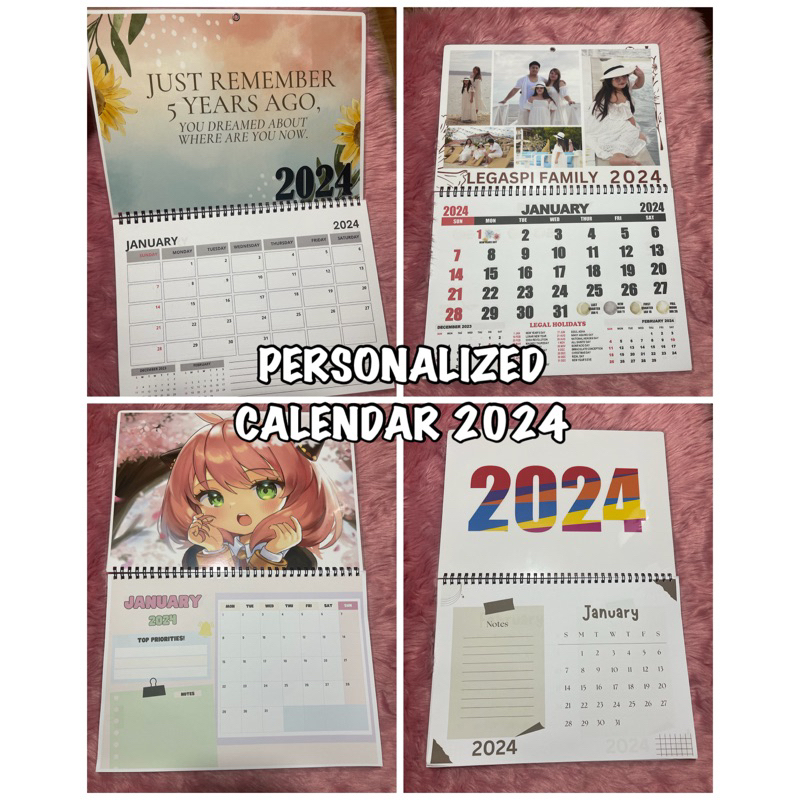 Personalized Calendar 2024 For bulk orders-Wirebind 20pcs | Shopee ...
