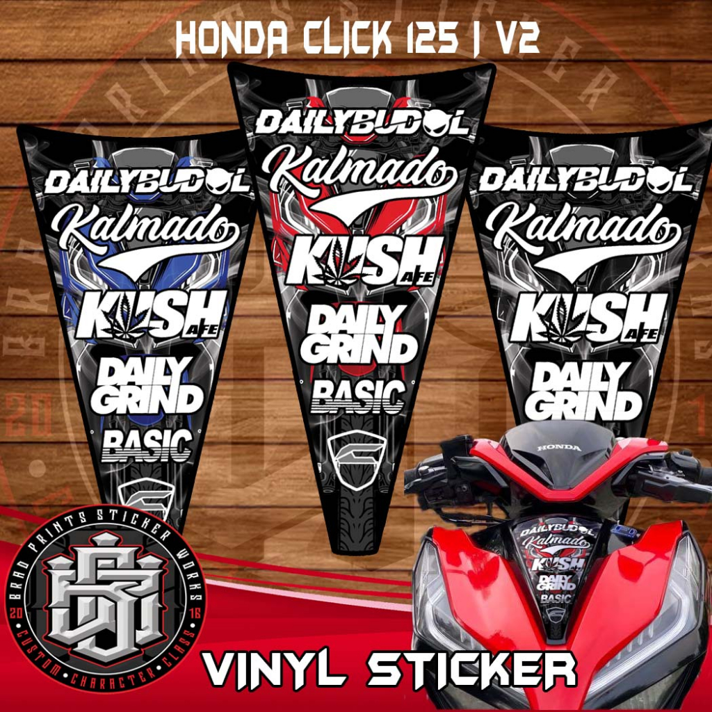 Honda Click Front Sticker Printed Decals Sticker Laminated | Shopee ...