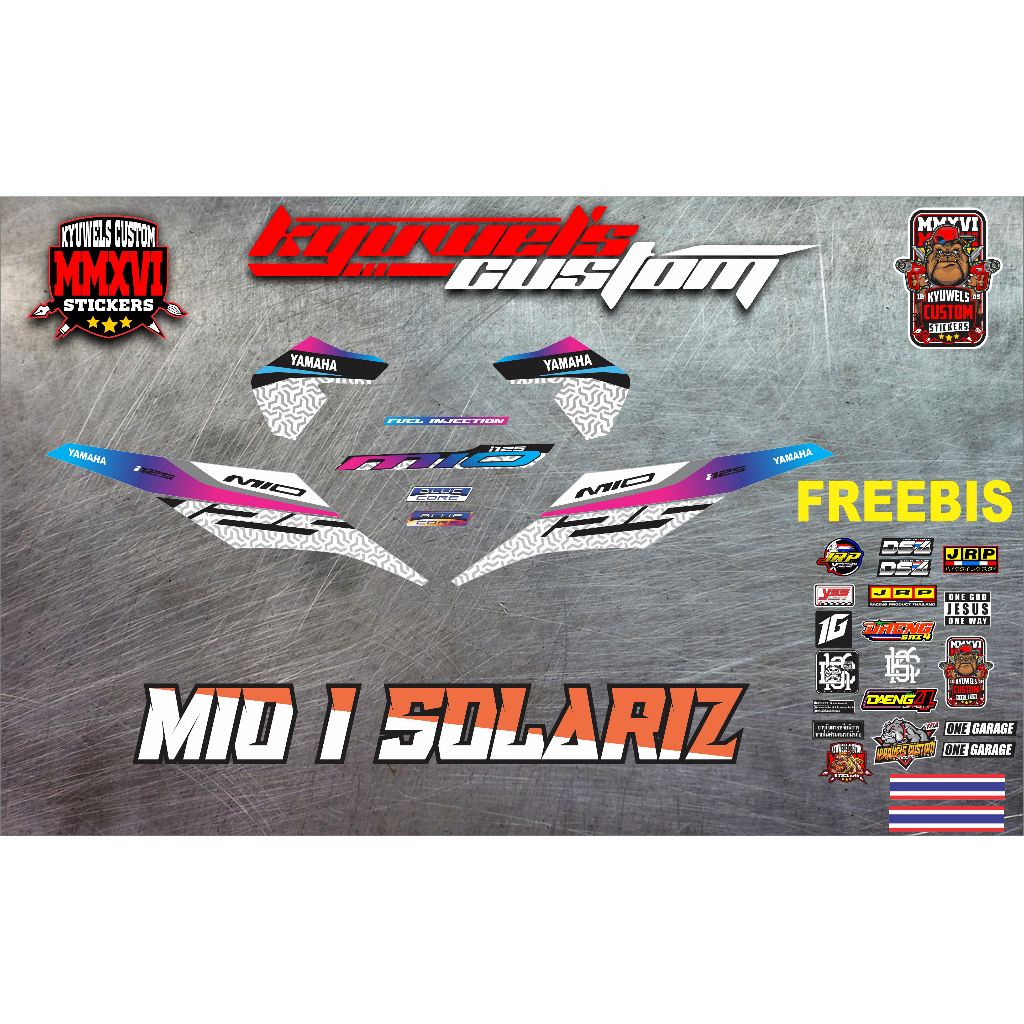 MIO I SOLARIZ DECALS STICKER | Shopee Philippines