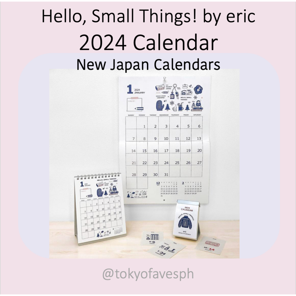 2024 Calendar Hello, Small Things by eric Made in Japan | Shopee Philippines
