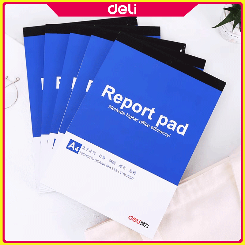 Deli A4 Blank Notebook 70 Sheets Student School Notepad Meeting Minutes ...