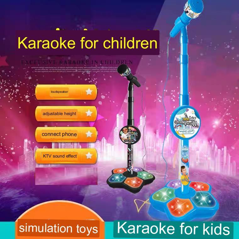 Microphone With Stand Can Connect MP3 Real Sounds Toys | Shopee Philippines