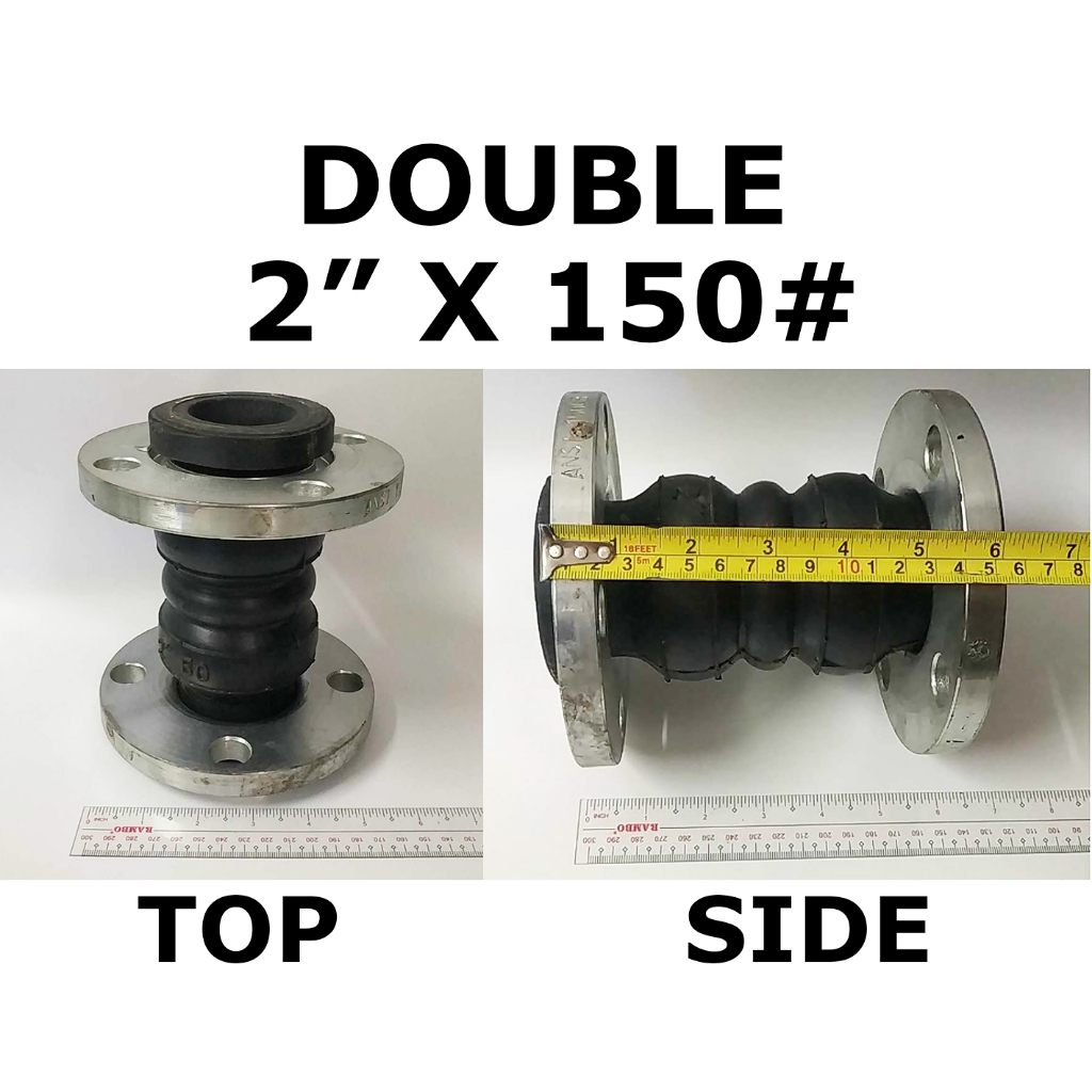RUBBER EXPANSION JOINT 2" X 150# RUBBER BELLOW ( DOUBLE SPHERE ) ASTM ...