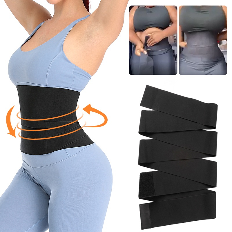 Waist Trainer Adjust Your Snatch Bandage Wrap Tummy Sweat Wraps Waist ...