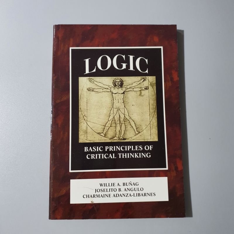 Logic Basic Principles of Critical Thinking By:Buñag | Shopee Philippines