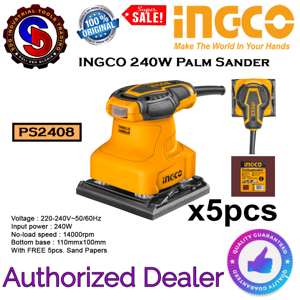 INGCO 240W Palm Sander (Model : PS2408) | Shopee Philippines