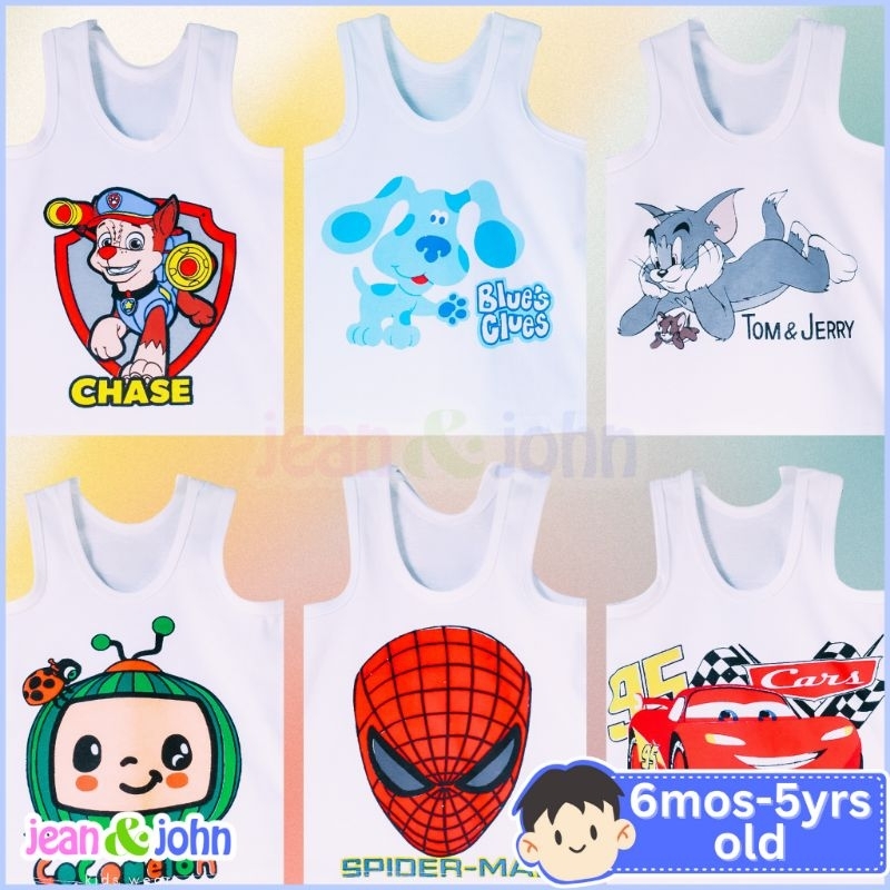 3pcs Basic White Sando for Boy 6mos-5yrs old Damit Pambahay Cotton ...