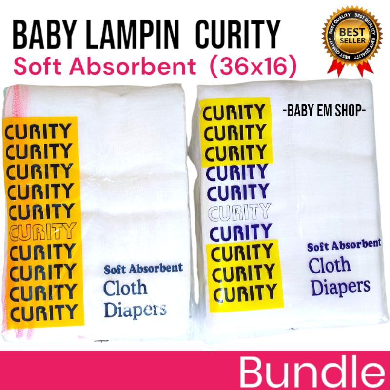 3PCS/6PCS/12PCS BABY WHITE LAMPIN CURITY 0-6 months old/ Soft Absorbent ...