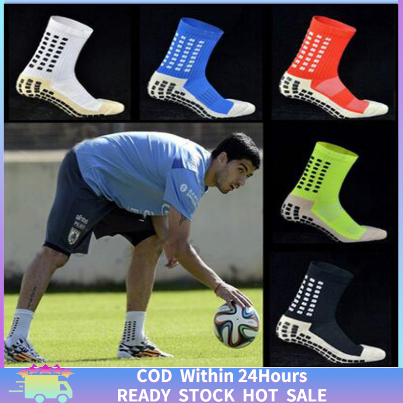 Football Socks for Men Grip Socks Anti Slip Sports Socks Stoking Mga ...