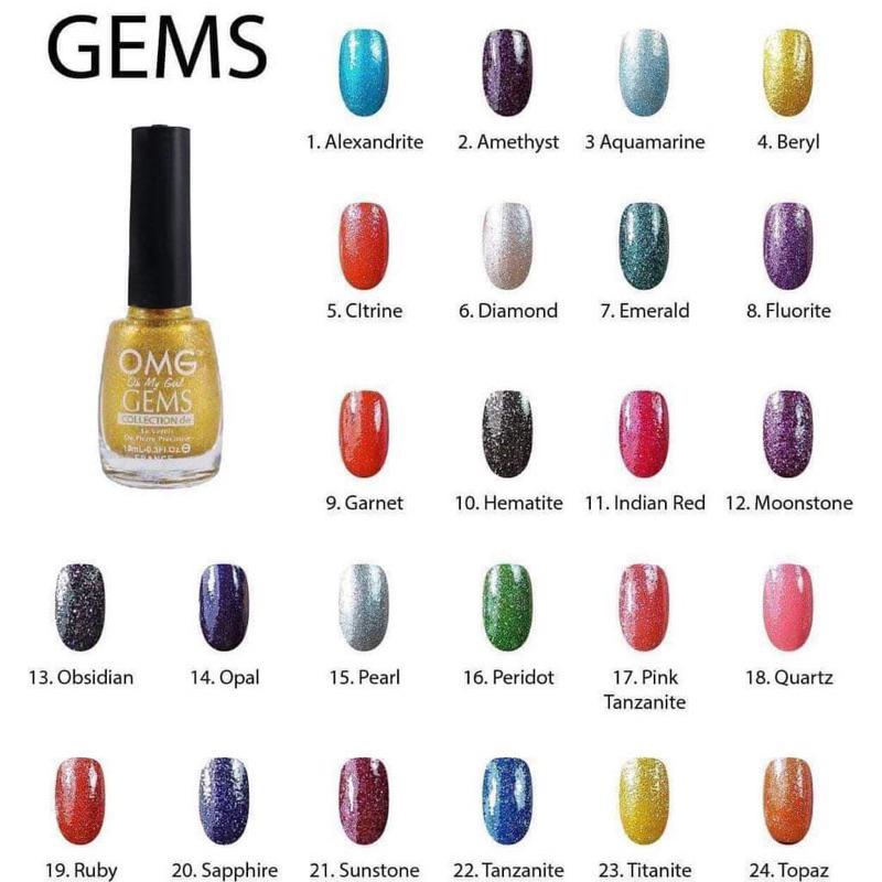 Original OMG nail polish ( Gems ) | Shopee Philippines