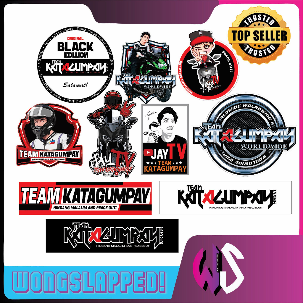Team Katagumpay Cutout Stickers High Quality Vinyl Waterproof | Shopee ...