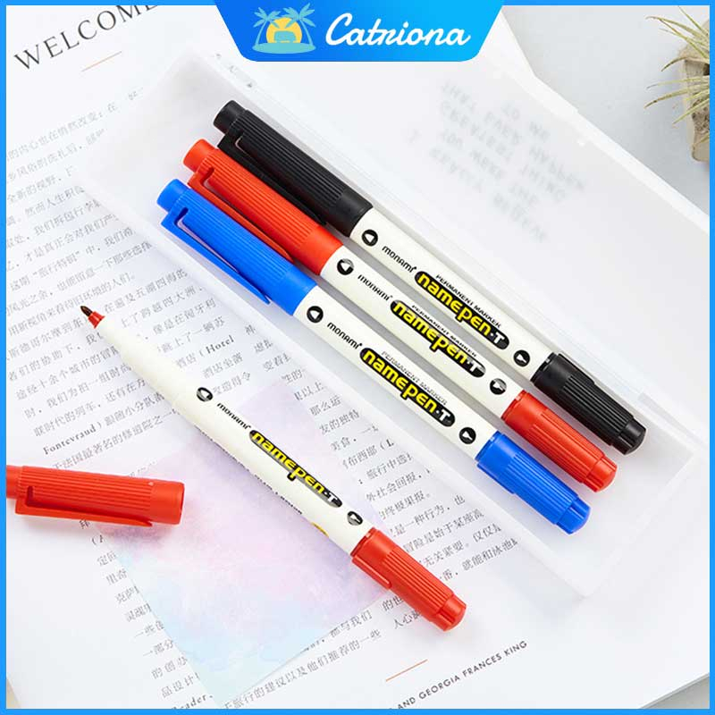 Korea Original Monami Marker Oil-Based Outliner Double-Ended Marker ...