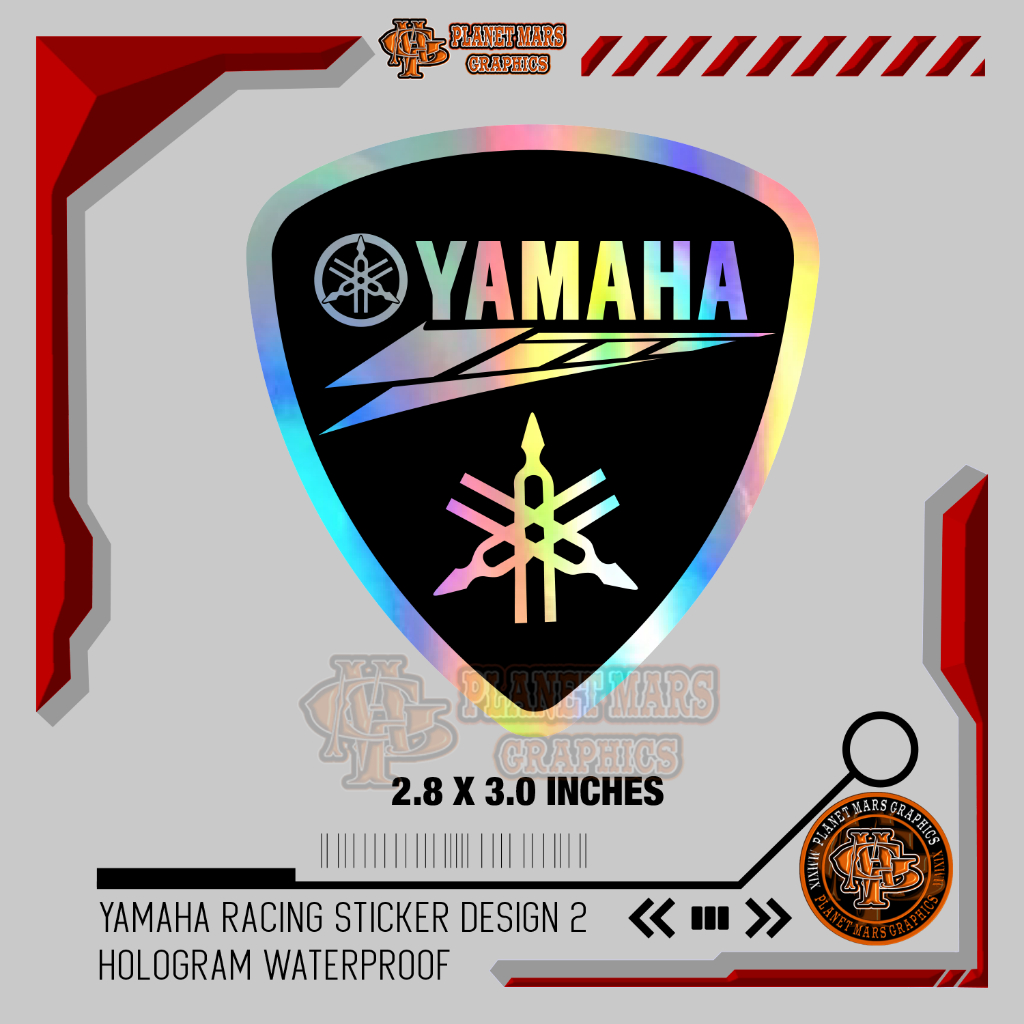 Yamaha Racing Sticker Decal Waterproof | Shopee Philippines