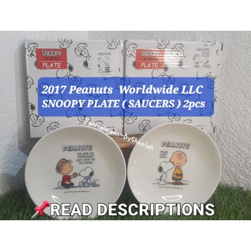 SNOOPY-2017 Peanuts Worldwide LLC SNOOPY PLATE ( SAUCERS ) 2 Pcs-JP ...