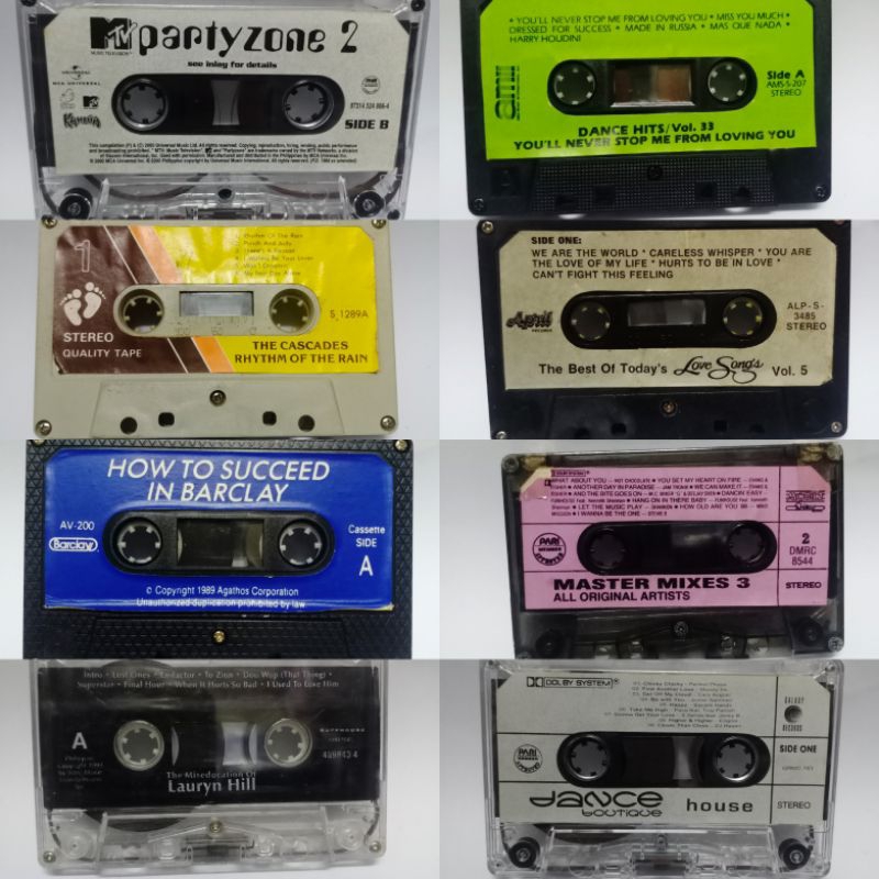 Cassette Tape Mix Dance Hits Mega Music Partyzone Songs8 | Shopee ...
