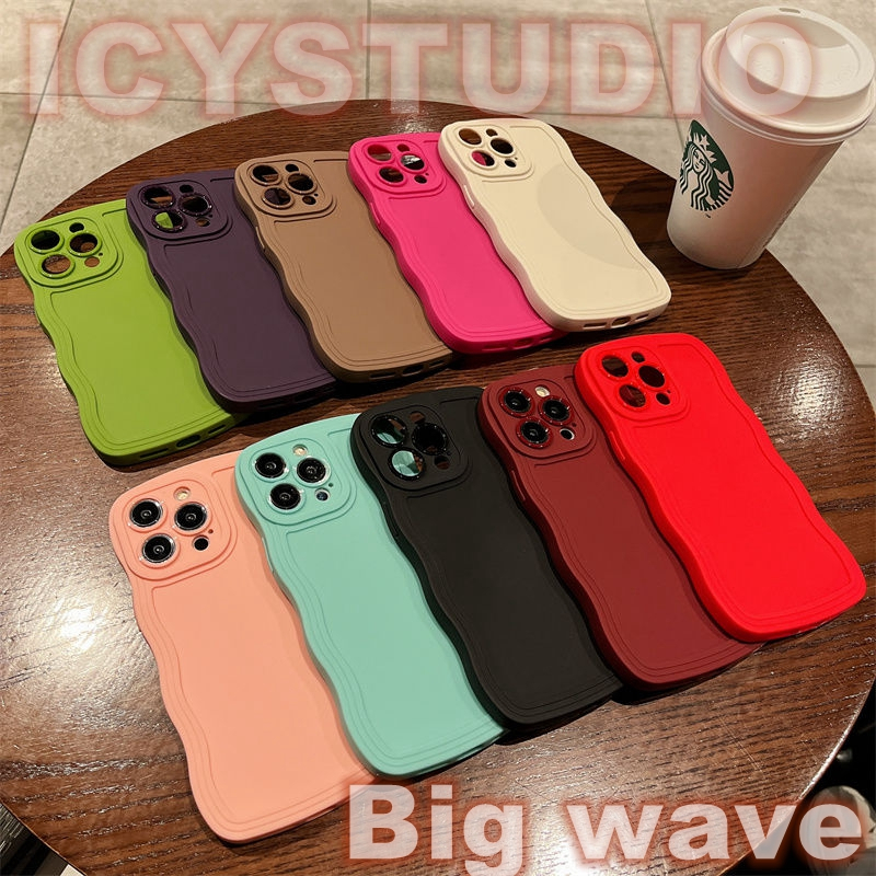 REDMI Solid color wave phone case 9A 9C/10A 10 10C 9T NOTE 10 11 NOTE ...