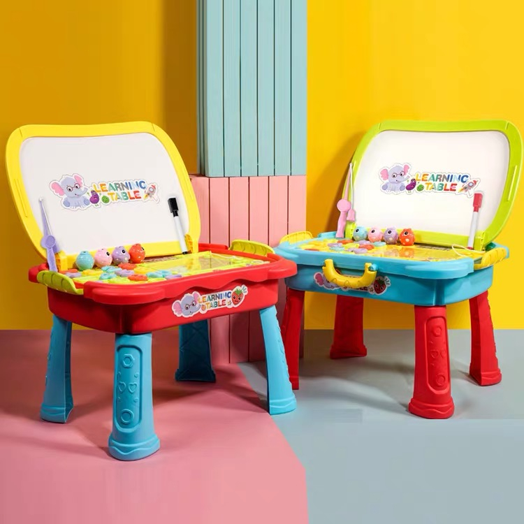 Baby doodle painting learning table baby educational storage toy ...