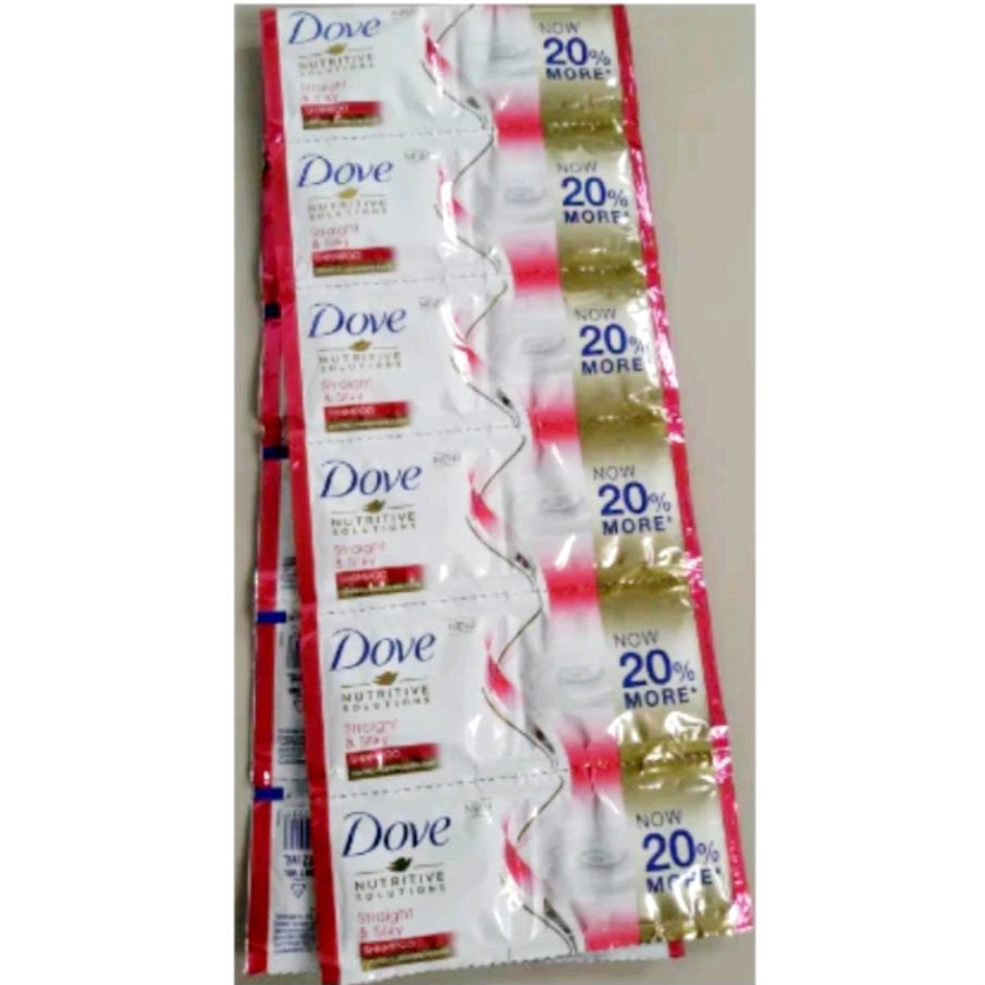 Dove Straight & Silky Shampoo (12ml x 12sachets) | Shopee Philippines