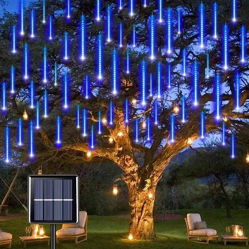 Meteor Shower Solar Led Rain Lights Waterfall Led Solar Light Outdoor ...