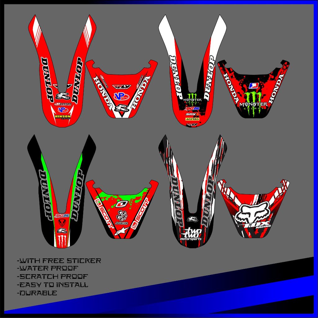 XR 125 Front Fender and Back Fender Sticker Decals Duarble &Hign ...