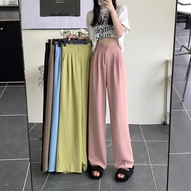 Kinwoo High Waist Trouser 2 botton Loose Type 25-33 Pants Women ...