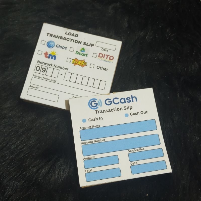 Load/ Gcash Transaction Slip/ Receipt Pad | Shopee Philippines