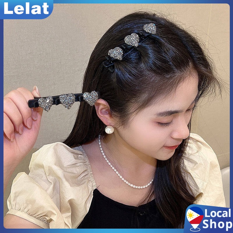 Pearl Bangs Hairpin Broken Hair Duckbill Clip Female Forehead Braided ...