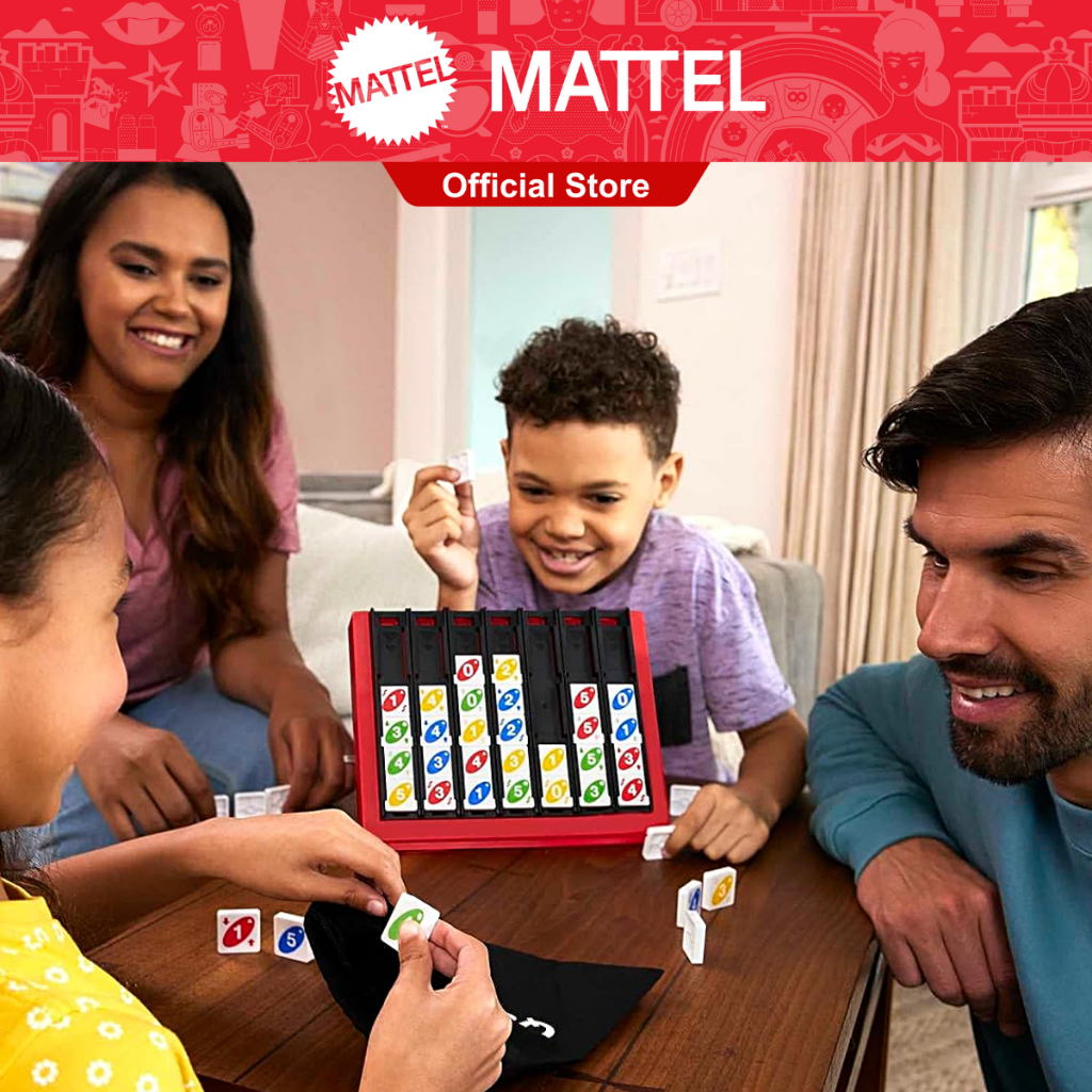 Mattel Games UNO Quatro with Colored Tiles & Plastic Game Grid for ...