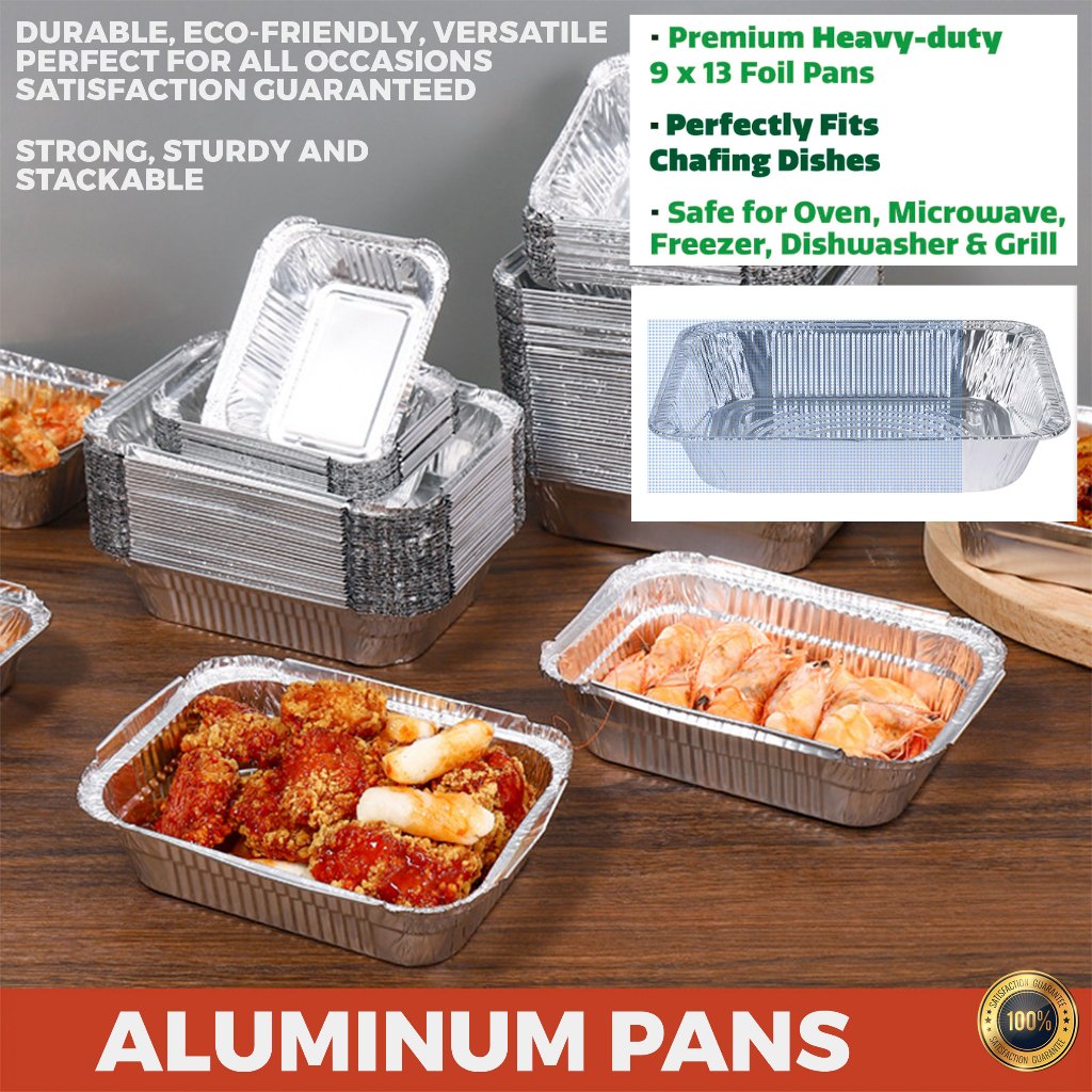 10pcs Rectangular Aluminum Foil Pan with Lid / Bread Pan / Baking Pan ...