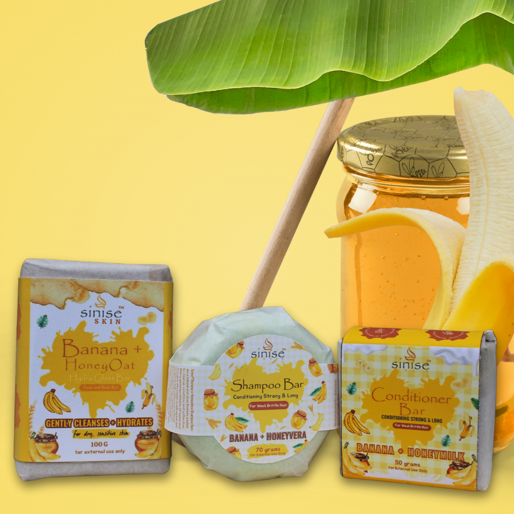 Banana + Honey BUNDLE ( Shampoo + Conditioner + Soap ) COD - By Sinise ...
