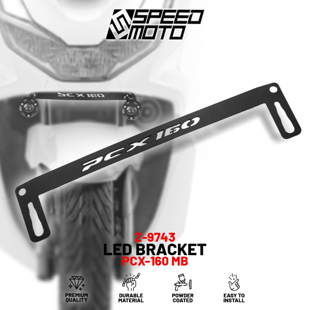 PCX 160 LED BRACKET MATTE BLACK MINI DRIVING LIGHT SUPPORT FOR HONDA ...