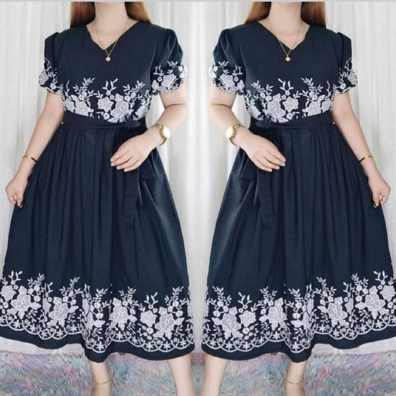 Belle Dress Senepa Eyelet Cotton Linen with one pocket Fits Medium to ...