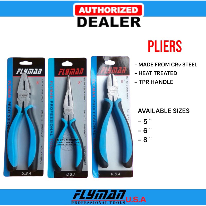 Flyman Tools Usa Pliers Long nose Cutter | Shopee Philippines
