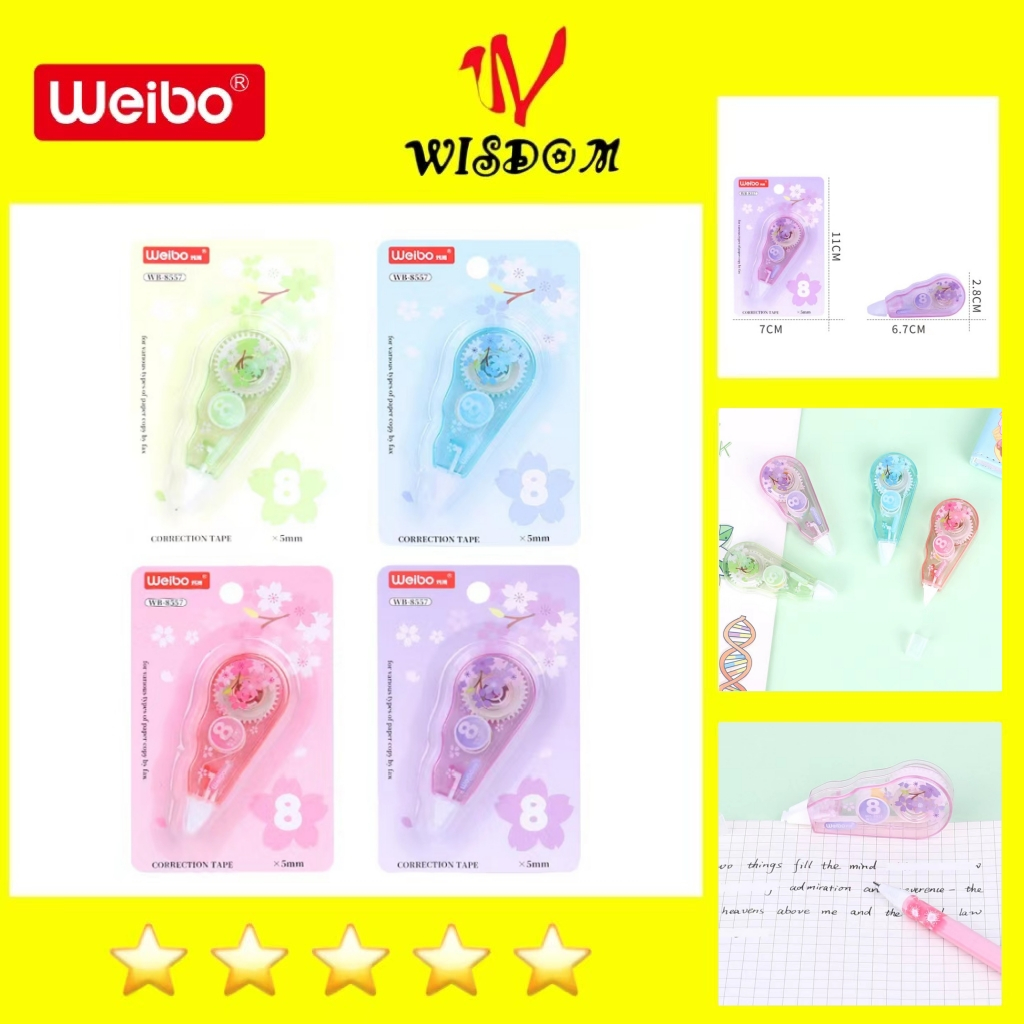 WISDOM WEIBO MINI CORRECTION TAPE SCHOOL SUPPLIES/Giveaways | Shopee ...