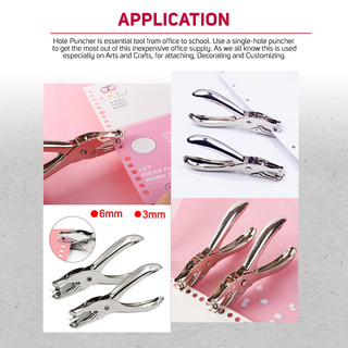 One Hole Hang Tag Puncher 3mm / 6mm Ticket Puncher Circle Metal Single ...
