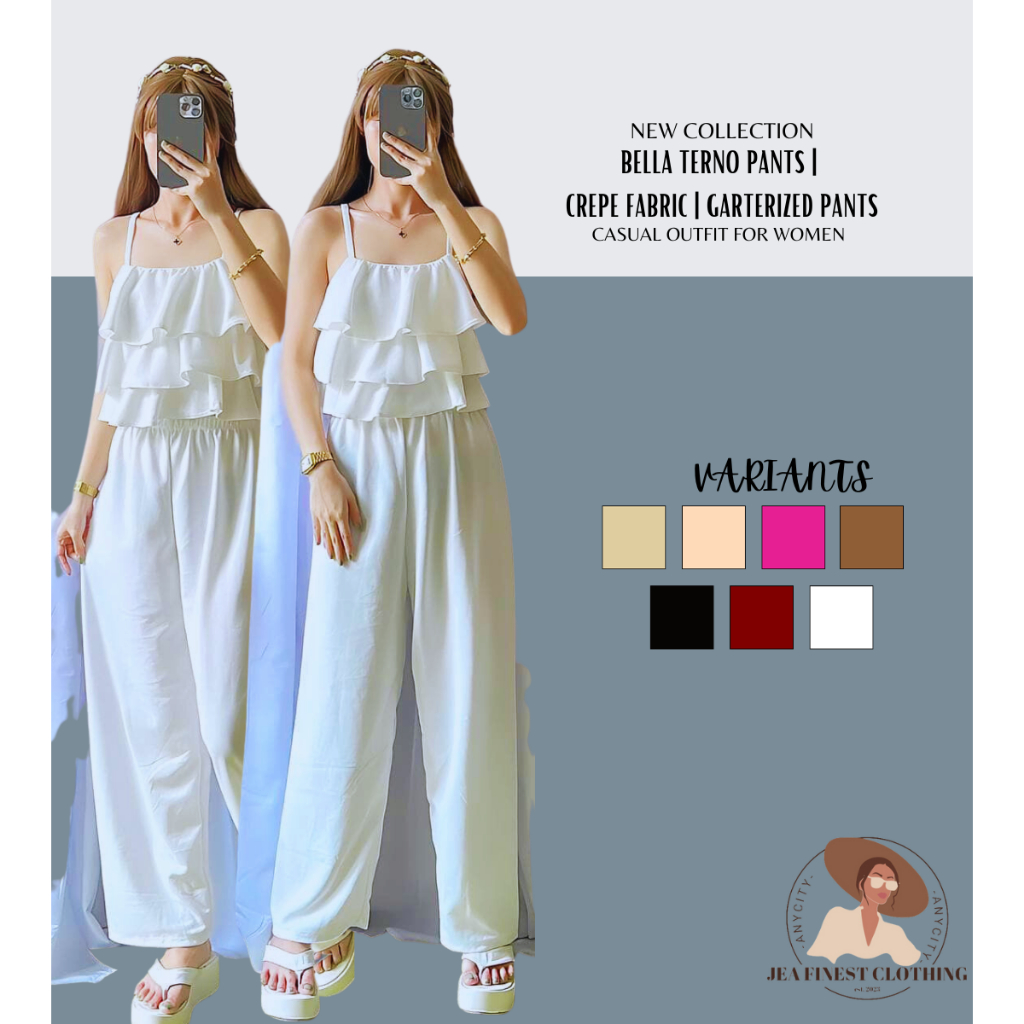 Women's Fashion Korean Style Bella Terno Pants for Women | Shopee ...