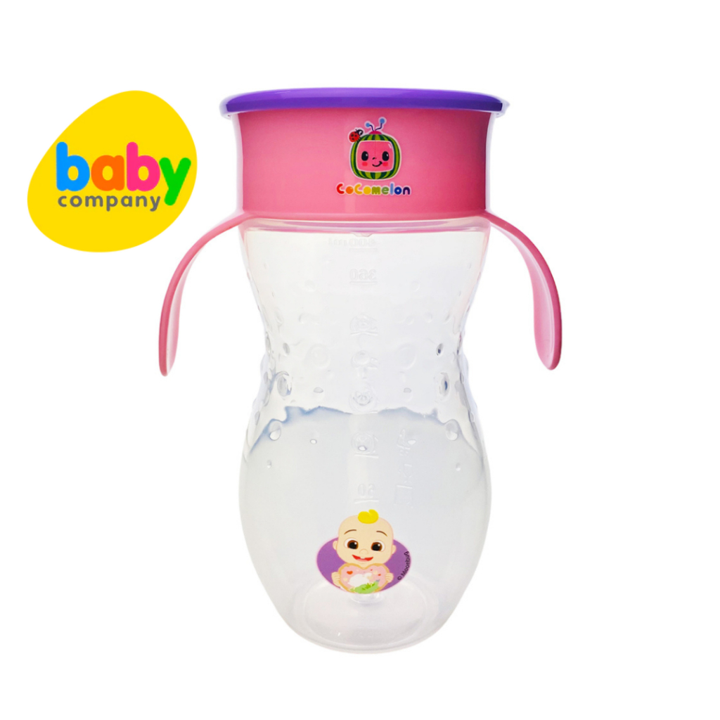 Cocomelon 360-Degree 14 Oz Magic Trainer Cup With Handle (Pink ...