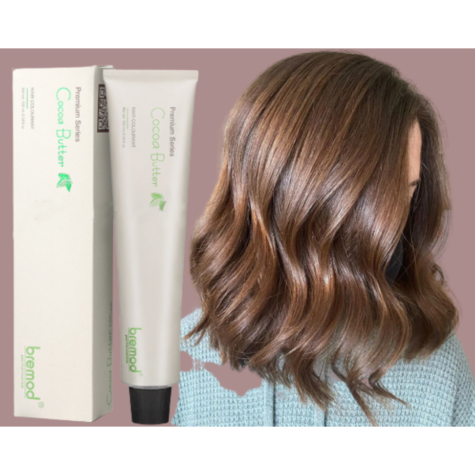 BREMOD PREMUIM SERIES COCOA BUTTER HAIR COLOR (G55.74 WARM BROWN)(100ML ...