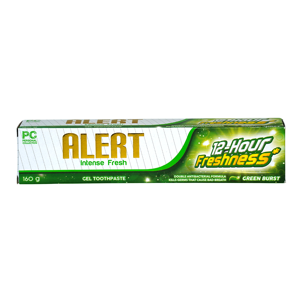 ALERT INTENSE FRESH GEL TOOTHPASTE GREEN BURST 160 G | Shopee Philippines