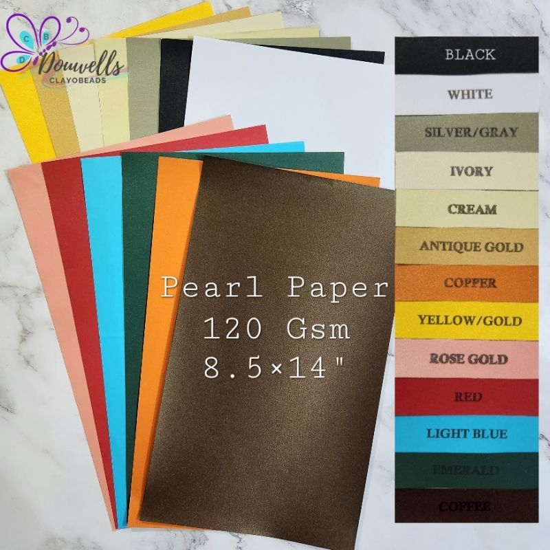 120Gsm PEARL PAPER Legal Size 8.5x14" 10 Sheets Shimmery Paper | Shopee ...