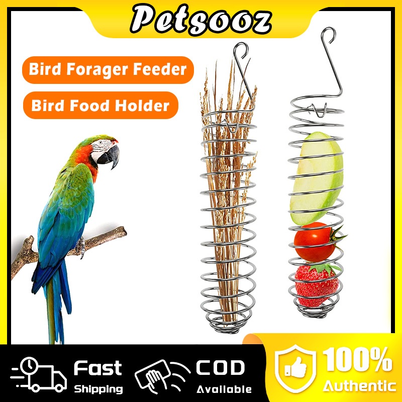 Stainless Steel Hanging Parrot Forager Feeder for Bird Parrots Cockatoo ...