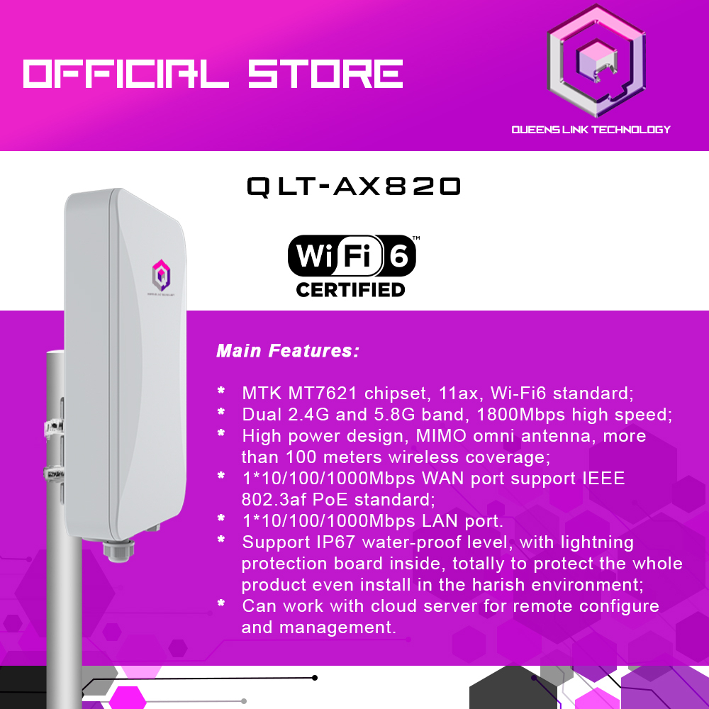 QLT AX820 (Dual Band WIFI6 AP Gigabit Wifi Range Extender) | Shopee Philippines