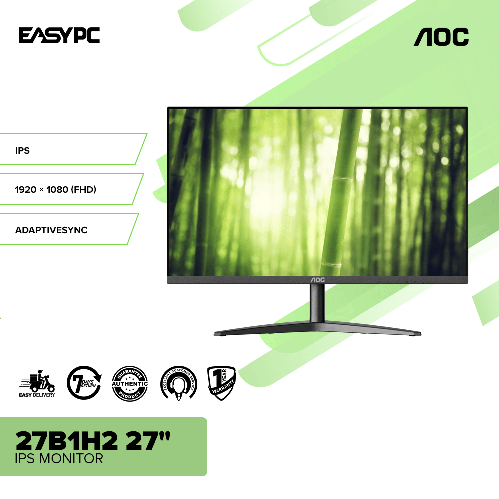 EasyPC| AOC 27B1H2 27 inch IPS Monitor| ultra slim| Black | Shopee ...