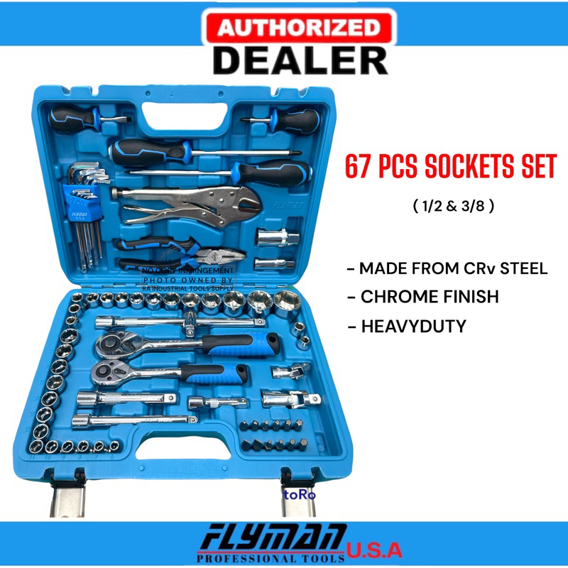 Flyman Tools Usa ( 67 Pcs Sockets Set ) | Shopee Philippines